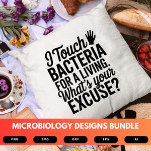 Microbiology SVG Bundle | Science Clipart, Microbe Illustrations ...
