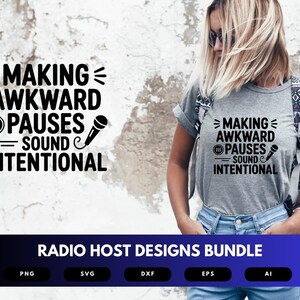 Radio Host SVG Bundle | Broadcasting Clipart, Podcast Silhouette Cut ...