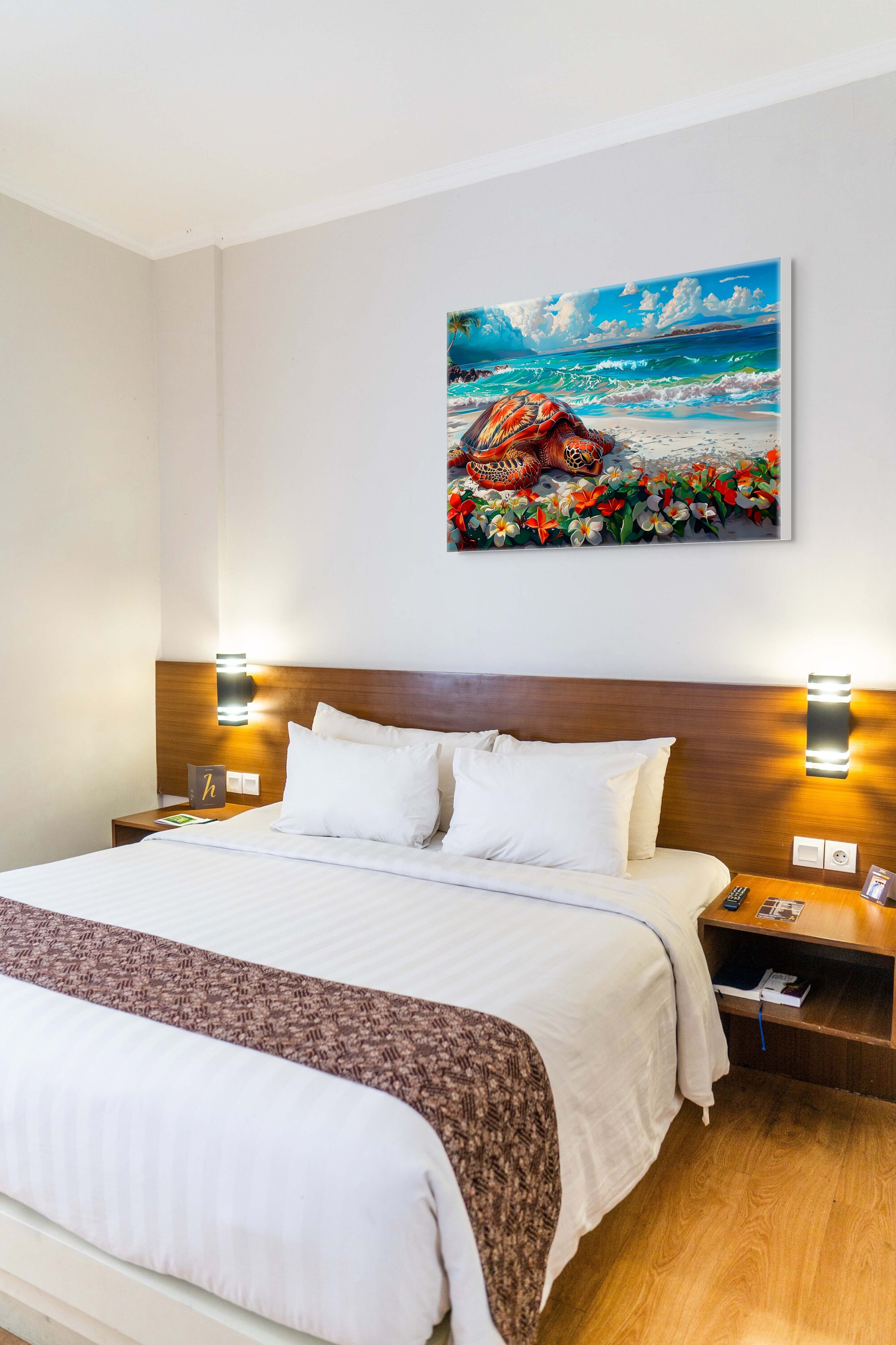 Sleeping Turtle on the Beach Wall Art - Etsy