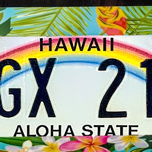 Tropical License Plate -hawaii Novelty Plates-aluminum Plate-hawaiian ...