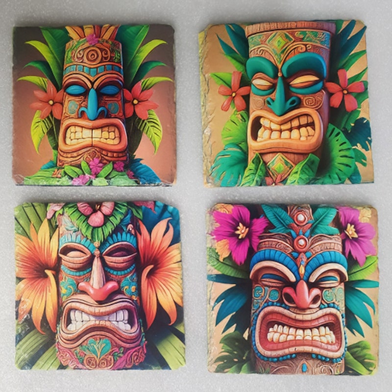 Tropical Coasters - Etsy
