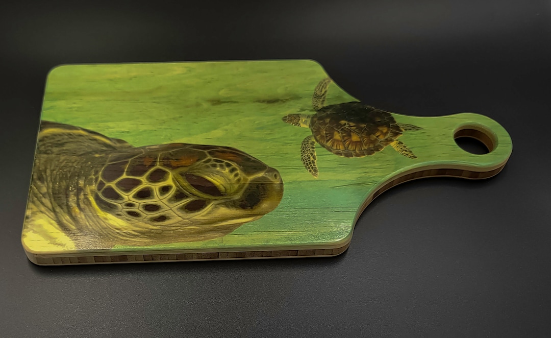 Bamboo Sea Turtle Cutting Board - Etsy