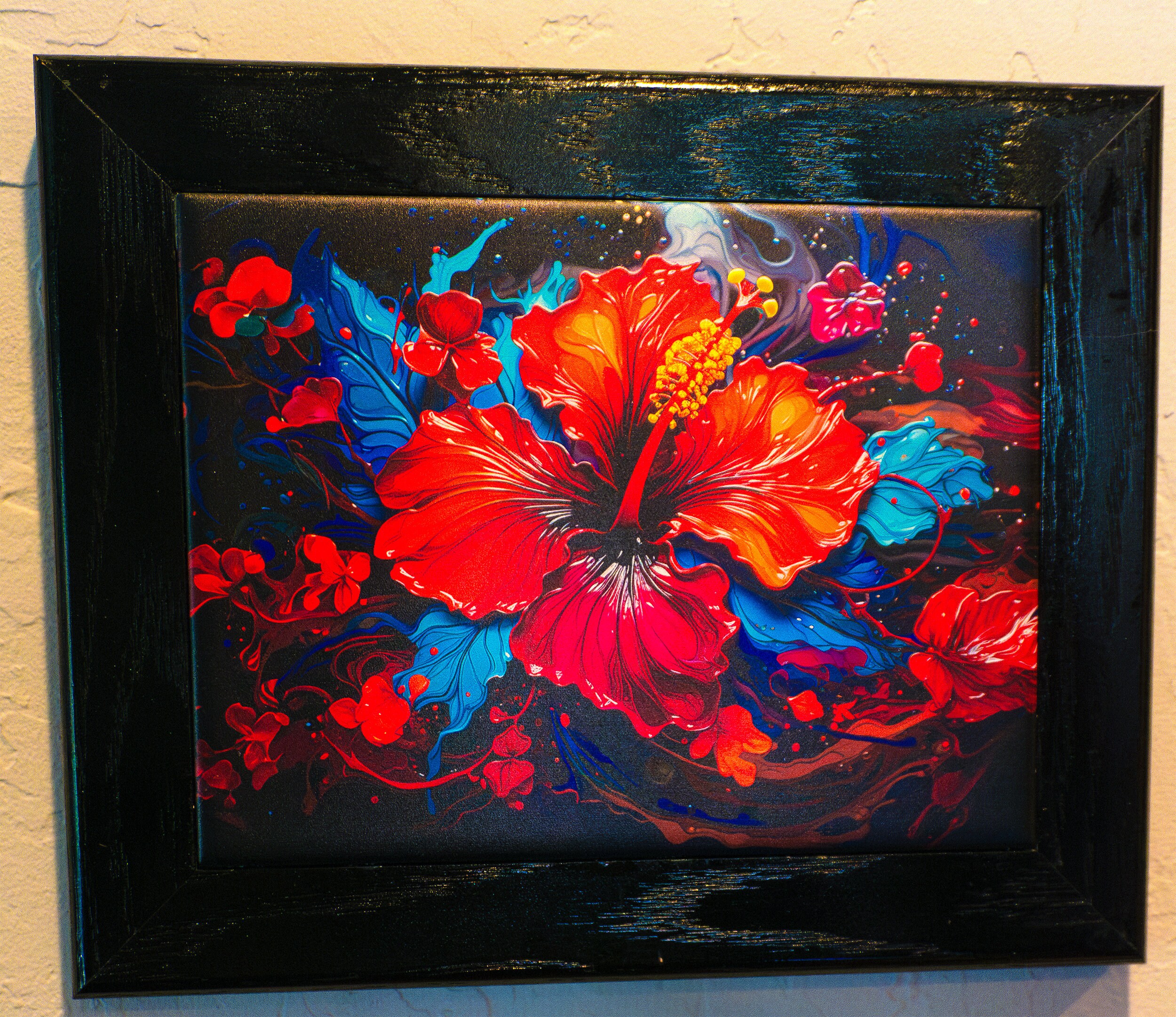 8x10 Red Hibiscus Flower Ceramic Tile Wall Art for Home Decor and Bathroom - Etsy