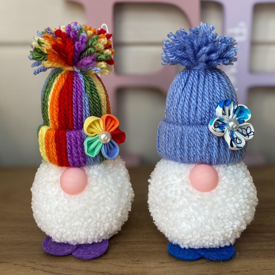 Gonk Decoration, Gnome Made From Wool, Pom-pom Gift, Rainbow Gnomes ...