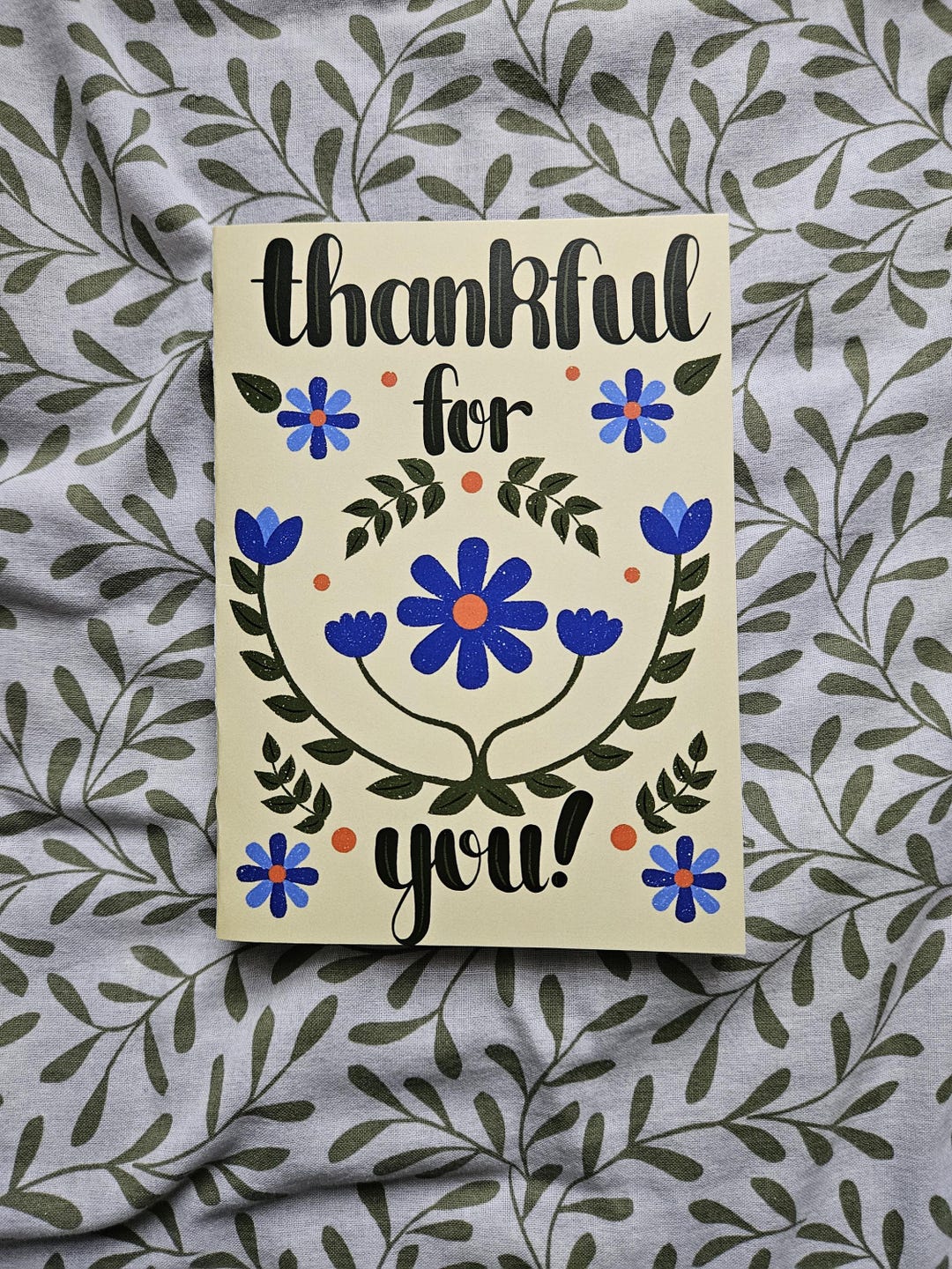 Folk Art Thank You Card Floral Thank You Card Thank You Card - Etsy