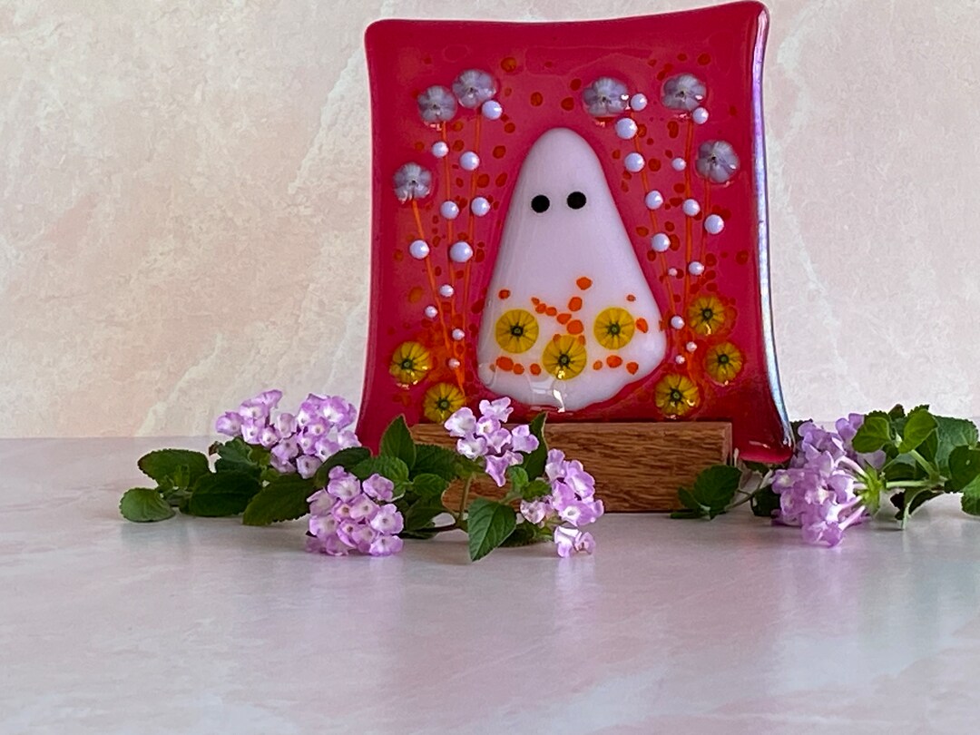 Floral Ghost Glass Tile - Etsy