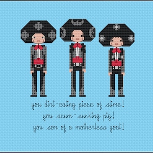 Parody Three Amigos PDF Cross Stitch Pattern - Etsy