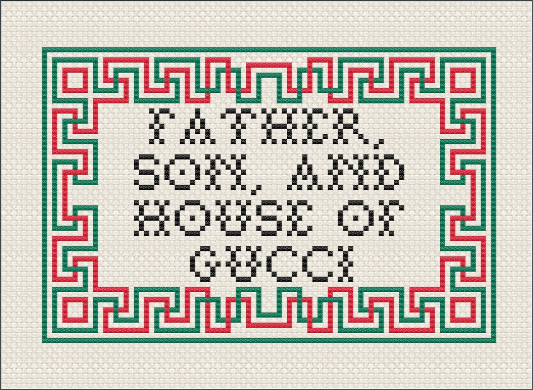 Parody Gucci Holy Trinity PDF Cross Stitch Pattern - Etsy