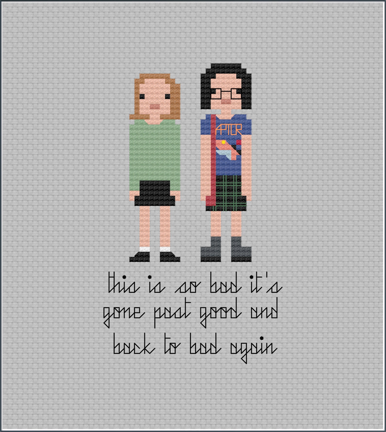 Parody Ghost World PDF Cross Stitch Pattern - Etsy