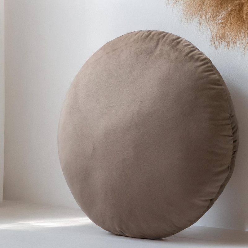 Round Velvet Pillow - Etsy