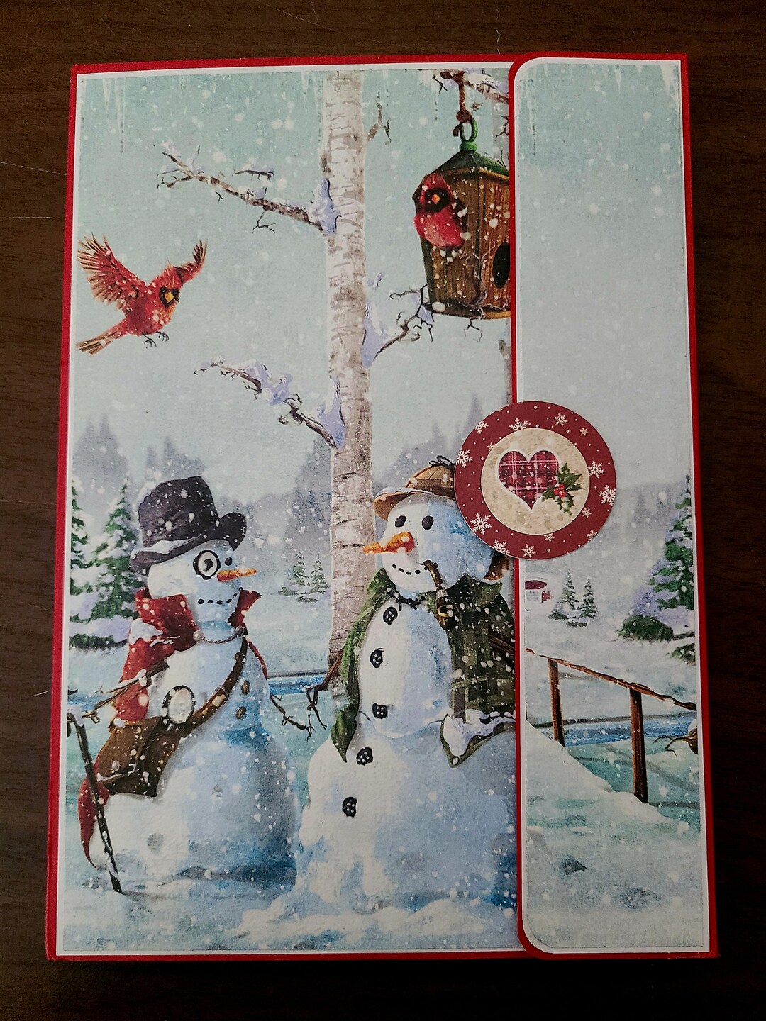 Winter/christmas Notepad Holder With Pocket & Notepad - Etsy