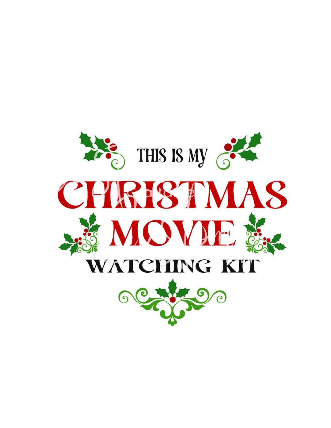 Christmas Movie Watching Kit Tag - Etsy