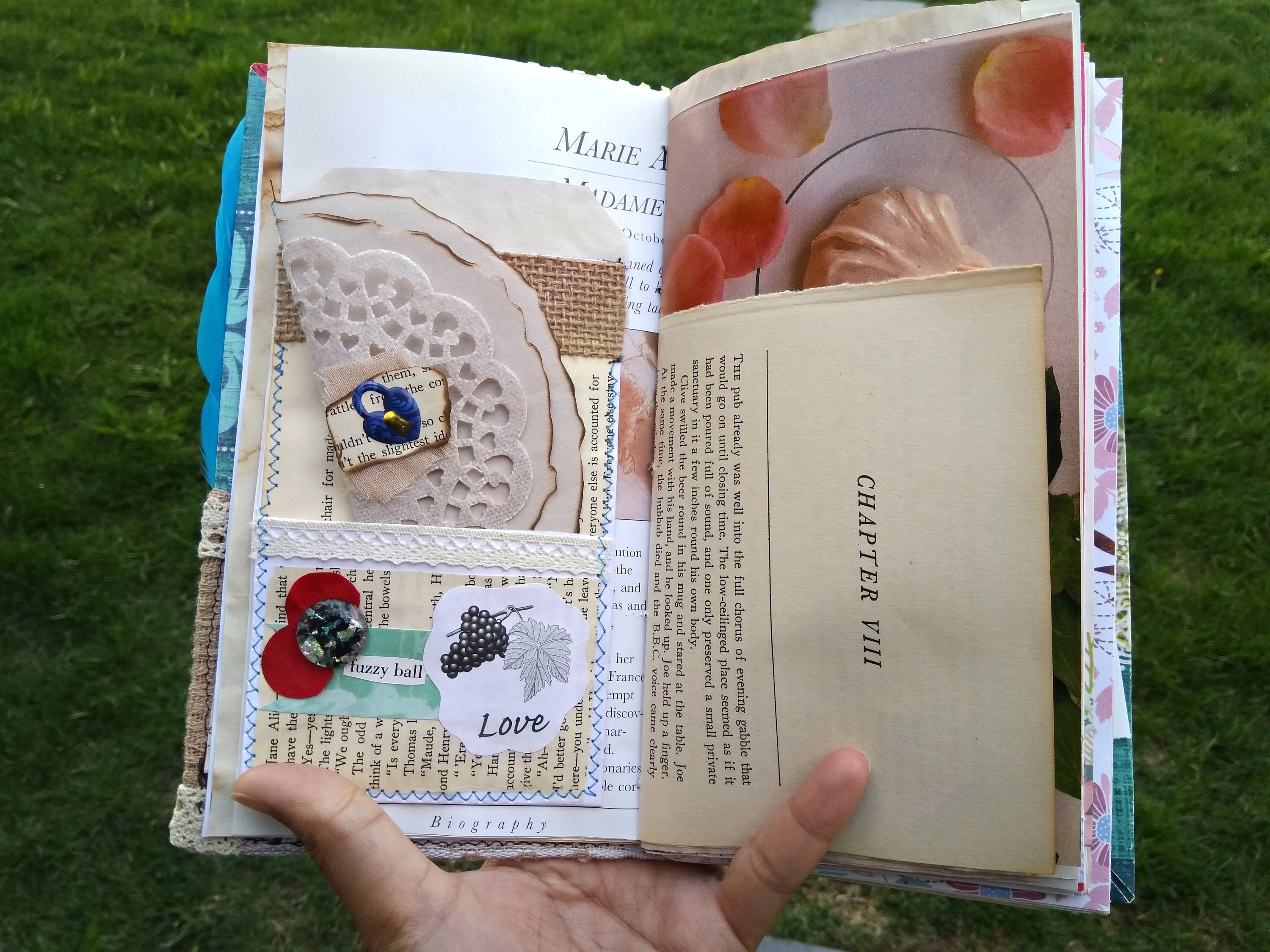 Girly journal colorful junk journal journal handmade | Etsy