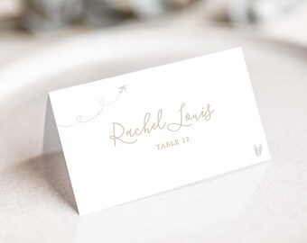 Airplane Place Card | Etsy