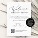 Wedding Welcome Card Template, QR Code Itinerary, Weekend Events, Scan ...