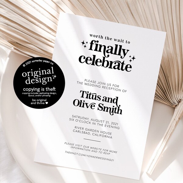 Reception Invitation - Etsy