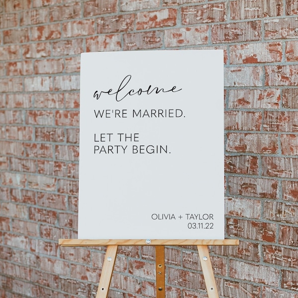Welcome Sign for Wedding Finally - Etsy