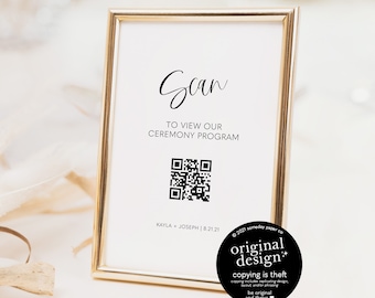 Scan Qr Code Wedding Program - Etsy