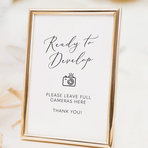 Disposable Camera Sign for Wedding Printable Oh Snap Capture | Etsy