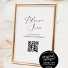 Paperless Wedding Program, QR Code Wedding Sign, Scannable Payment Sign ...
