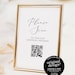 Paperless Wedding Program, QR Code Wedding Sign, Scannable Payment Sign ...