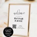 Wedding QR Code Sign, Printable Ceremony Welcome Sign 8x10, Digital ...