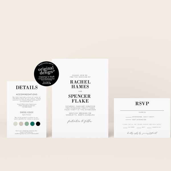 Dress Code Invitation - Etsy