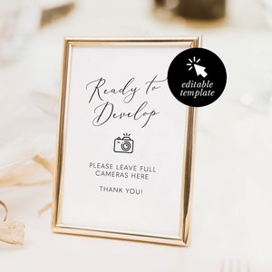 Disposable Camera Sign for Wedding Printable Oh Snap Capture - Etsy