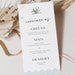 Agave Menu Template, Printable Mexican Dinner Menu, Succulent Wedding ...