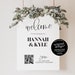 QR Code Welcome Sign Printable Wedding Welcome Sign Template | Etsy