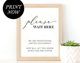 Please Wait Sign - Etsy