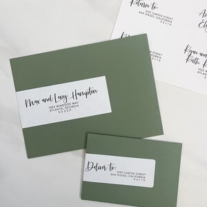 Printable Guest Address Template With Reply Envelope Label, DIY Wedding ...