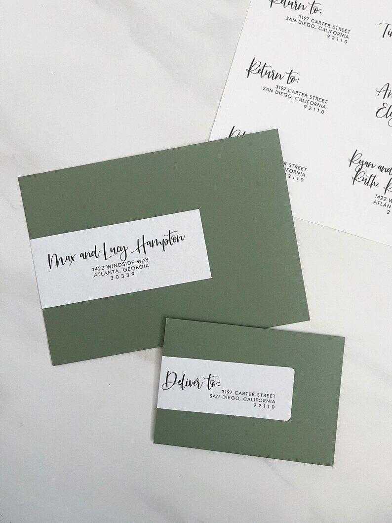 Printable Guest Address Template With Reply Envelope Label - Etsy