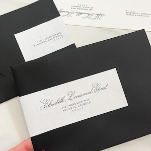 Diy Wedding Invitation Address Labels, Printable Romantic Script ...