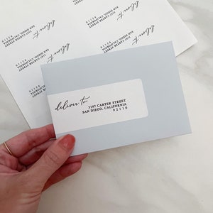 Printable Rsvp Envelope Label, Wrap Around Return Address for Wedding ...