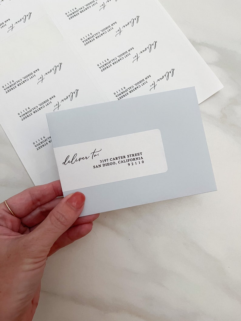 Printable Rsvp Envelope Label Wrap Around Return Address for - Etsy