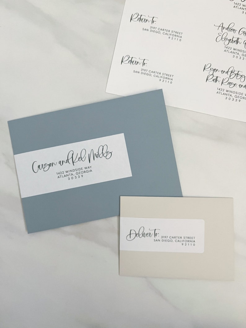 Wrap Around Address Label Template for Wedding Invitations, Guest and ...
