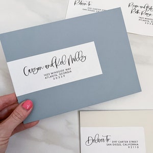 Diy Address Label Template, 8x2 Inch Wrap Around Envelope Sticker for ...