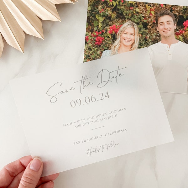 Save the Date Transparent Overlay - Etsy