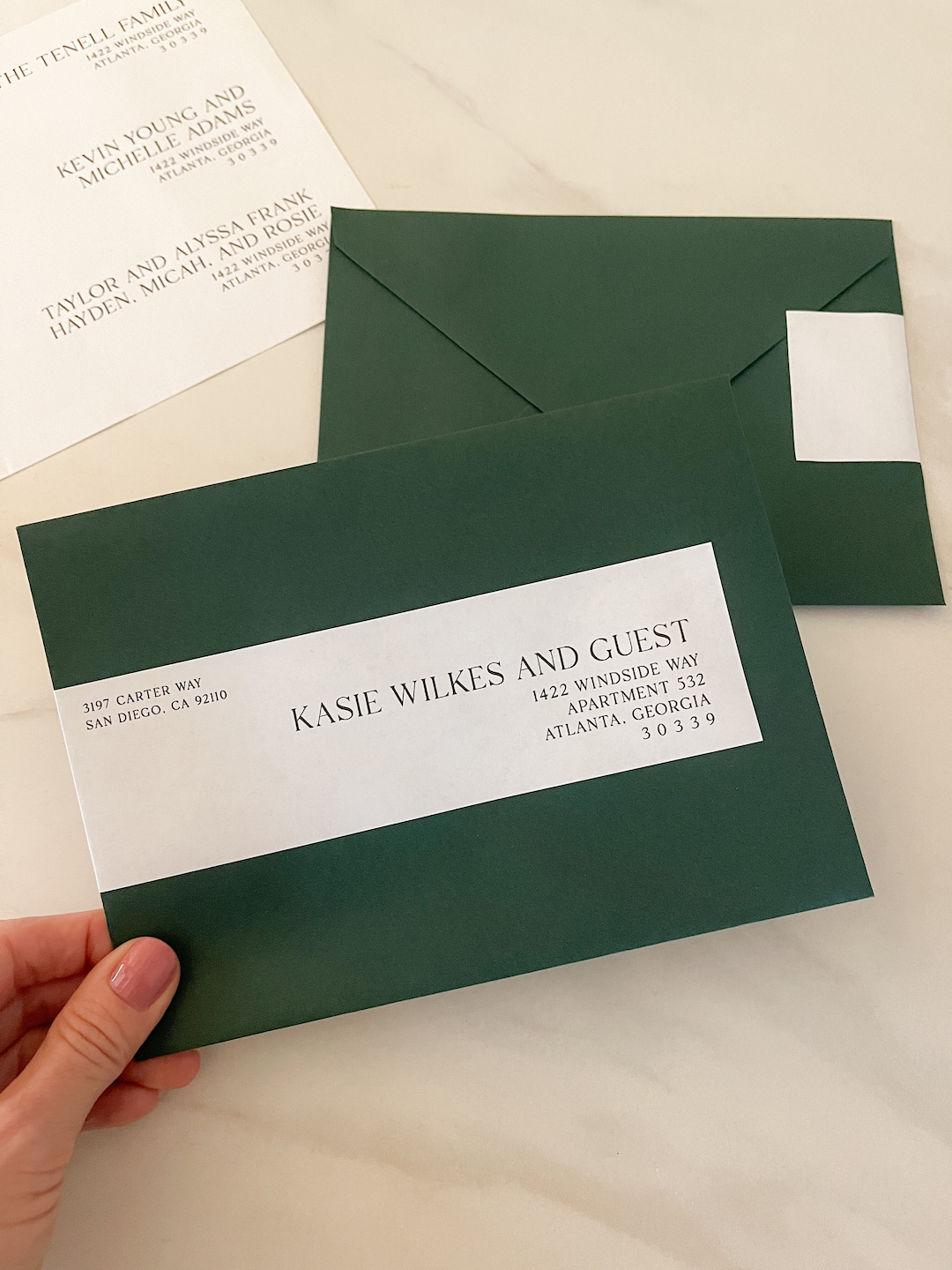 Modern Diy Address Label Template, Wedding Invitation Guest Envelope ...