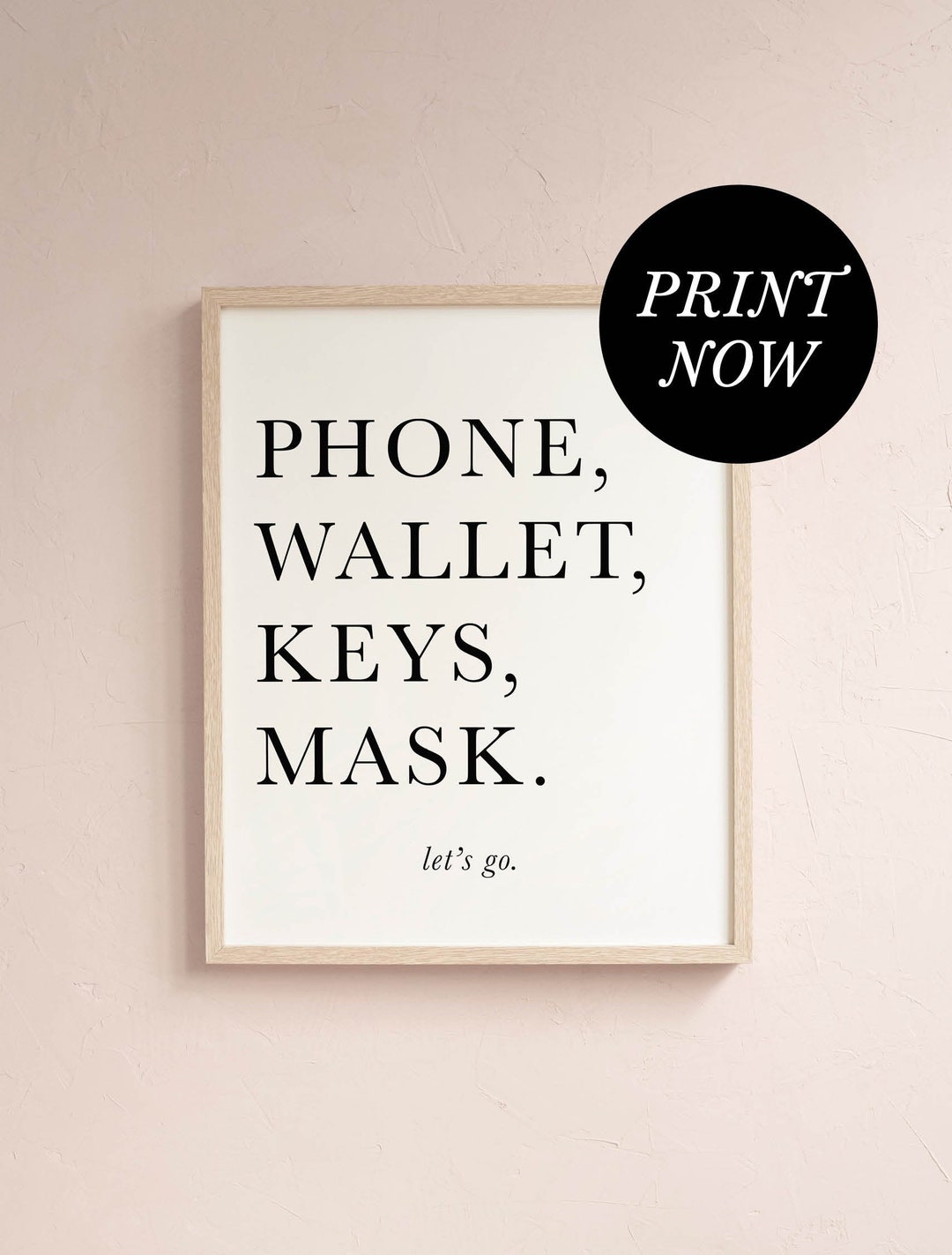 Printable Mask Reminder Sign for Home Phone Wallet Keys Mask - Etsy
