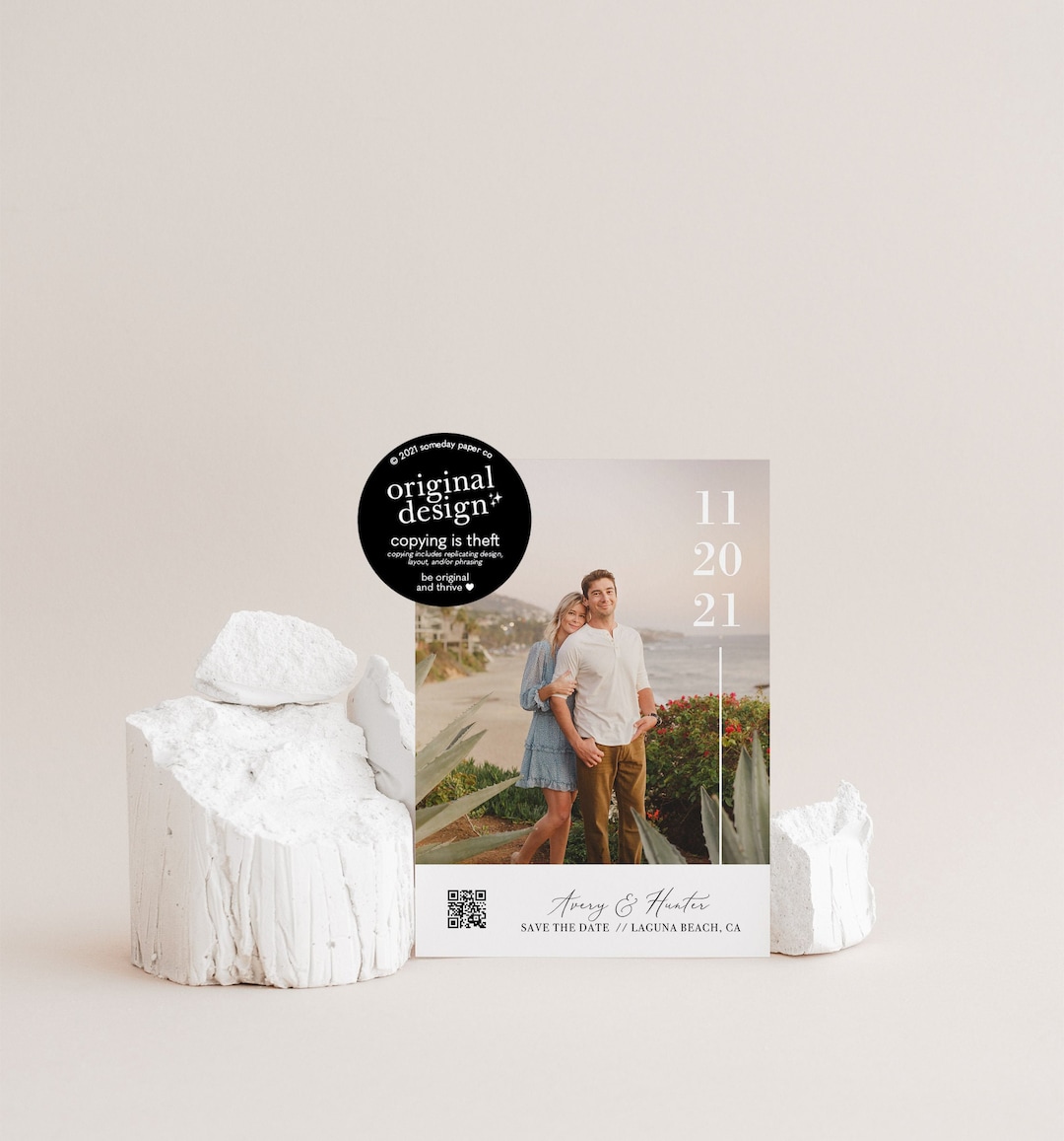 QR Code Save the Date, Digital Wedding Announcement, Printable Save the ...