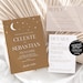 Celestial Menu Template, Printable Stars and Moon Wedding Menu ...