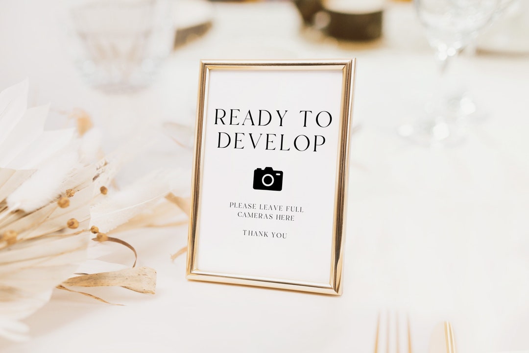 Instant Download Wedding Disposable Camera Sign, Printable Ready to ...