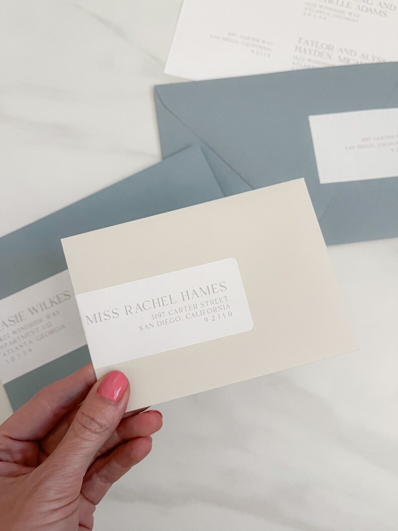 Diy Wrap Around Address Label Template SET Mailing Envelope - Etsy