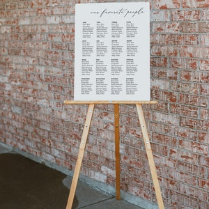 Printable Seating Chart Template, Minimalist Black and White Seating ...