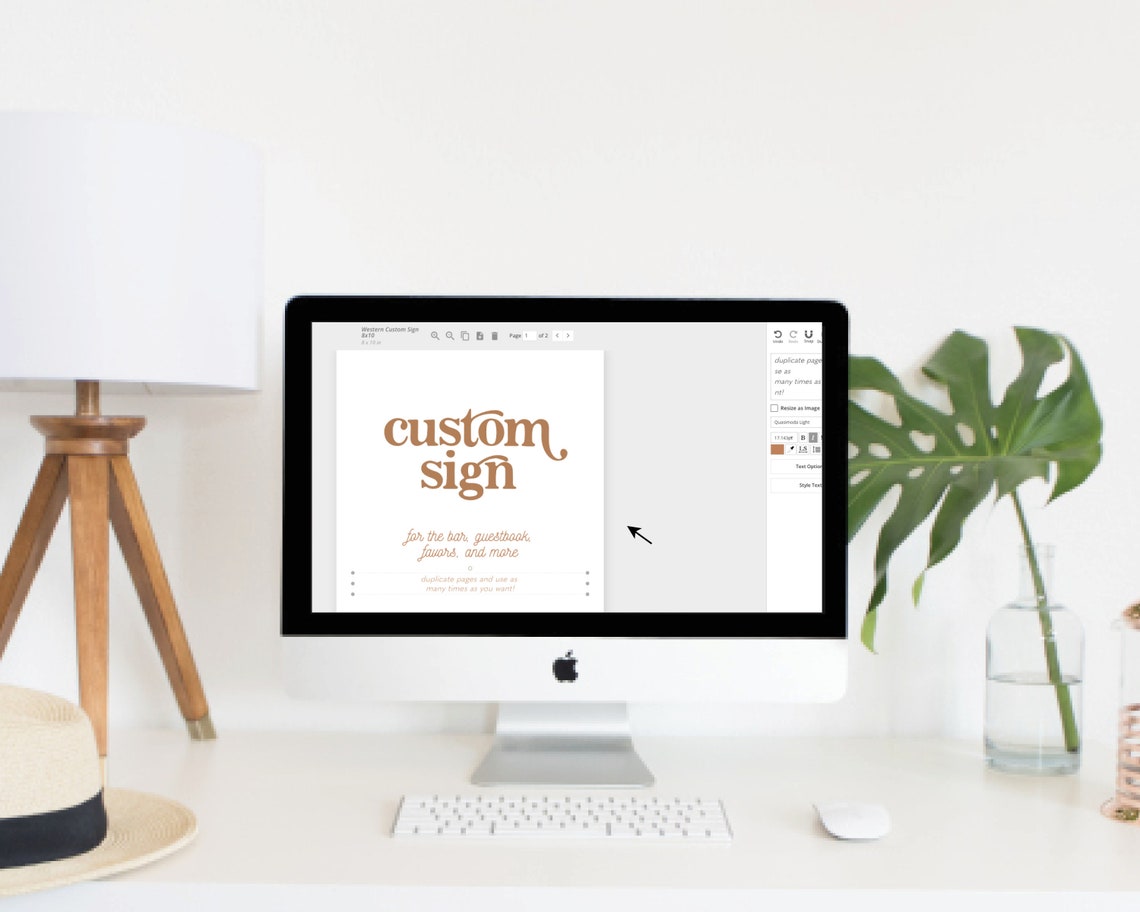 Editable 8x10 Sign Template Printable Retro Font Custom Sign - Etsy