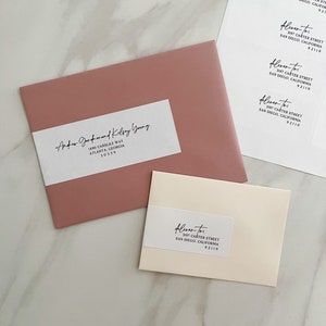Address Label Template SET, Printable Wrap Around Envelope Stickers for ...
