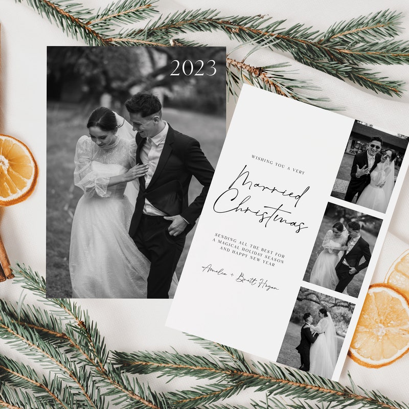 Wedding Merry Christmas Cards - Etsy
