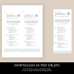 Agave Wedding Invitation Bundle, Acre Baja Save the Date, Mexico ...